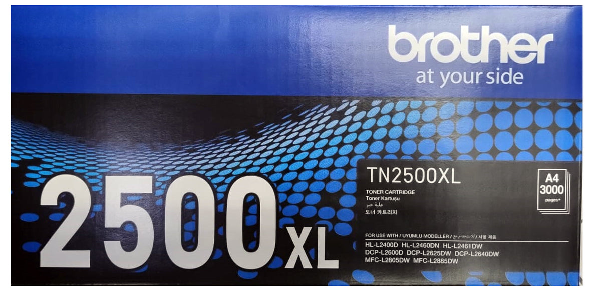 Brother TN-2500XL Black Toner Cartridge 3000 Pages for HL-L2460DN ...