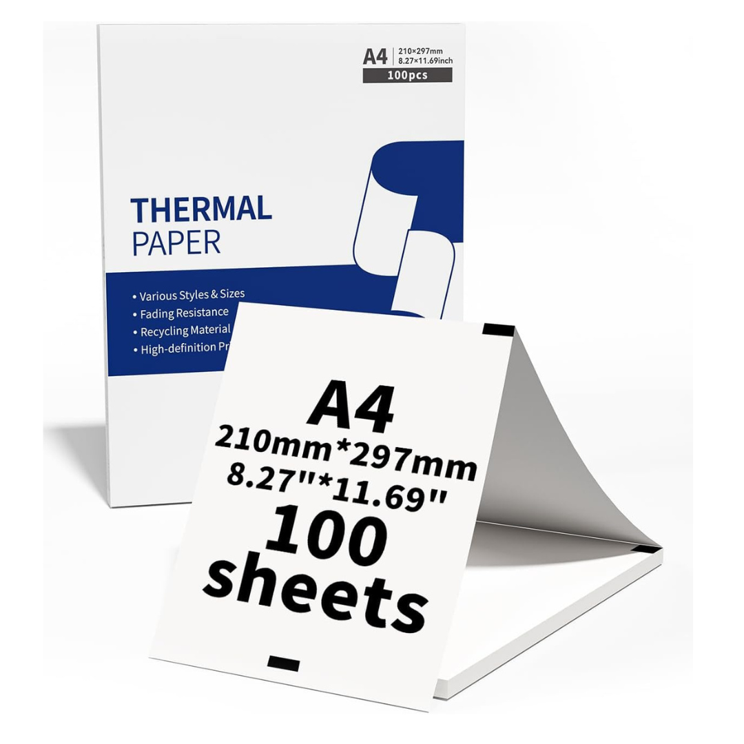 100pcs A4 Thermal Paper for Portable Thermal Printers – SKYROCKUAE