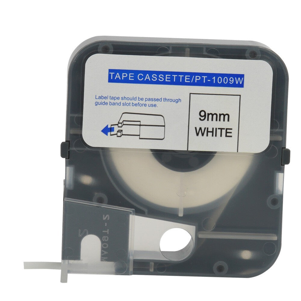 PT-1009W 9mm x 8meter White original tape for PT-1010 – SKYROCKUAE