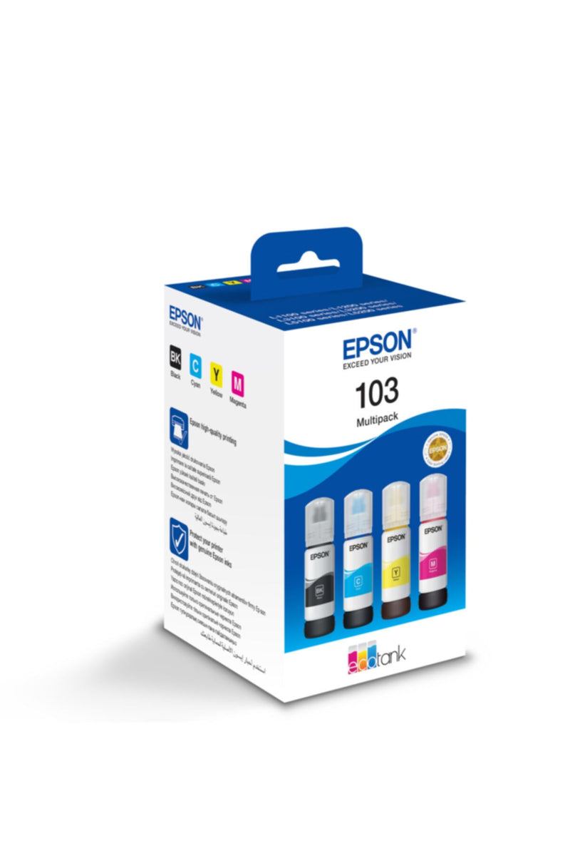 EPSON EcoTank 103 Multipack Refill Ink for Epson L1110 L3100 L3110 L31 ...